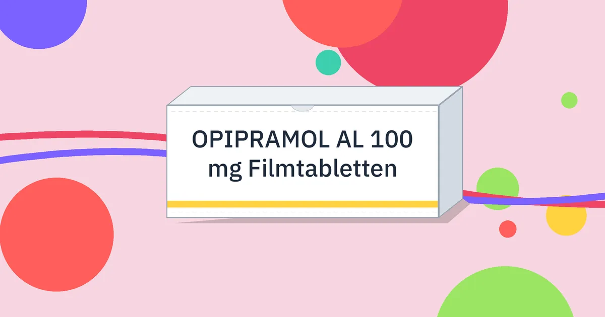 Symbolbild: Packung mit der Aufschrift OPIPRAMOL AL 100 mg Filmtabletten (PZN 04782241) – Verfügbarkeit und Bezug in Apotheken in Frankfurt am Main