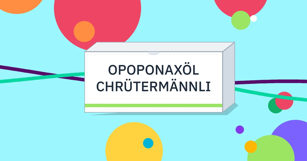 Symbolbild: Packung mit der Aufschrift OPOPONAXÖL CHRÜTERMÄNNLI (PZN 08423177) – Verfügbarkeit und Bezug in Apotheken in Frankfurt am Main