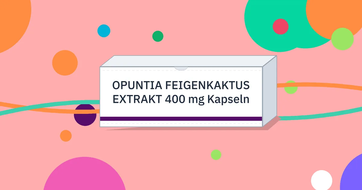 Symbolbild: Packung mit der Aufschrift OPUNTIA FEIGENKAKTUS EXTRAKT 400 mg Kapseln (PZN 12729858) – Verfügbarkeit und Bezug in Apotheken in Frankfurt am Main