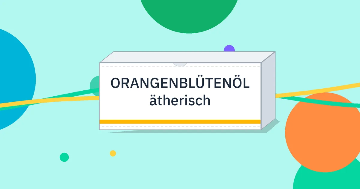 Symbolbild: Packung mit der Aufschrift ORANGENBLÜTENÖL ätherisch (PZN 15236719) – Verfügbarkeit und Bezug in Apotheken in Frankfurt am Main