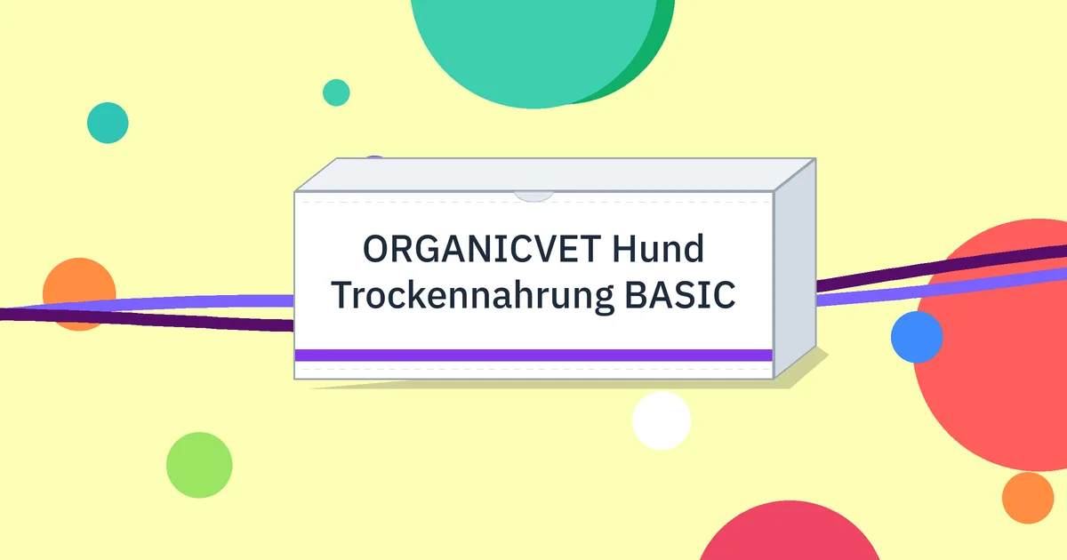 Symbolbild: Packung mit der Aufschrift ORGANICVET Hund Trockennahrung BASIC (PZN 10921706) – Verfügbarkeit und Bezug in Apotheken in Frankfurt am Main