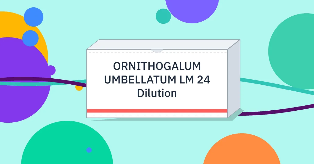 Symbolbild: Packung mit der Aufschrift ORNITHOGALUM UMBELLATUM LM 24 Dilution (PZN 12973630) – Verfügbarkeit und Bezug in Apotheken in Frankfurt am Main