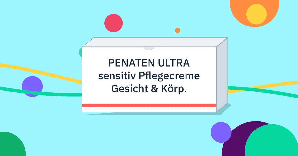 Symbolbild: Packung mit der Aufschrift PENATEN ULTRA sensitiv Pflegecreme Gesicht & Körp. (PZN 12374154) – Verfügbarkeit und Bezug in Apotheken in Frankfurt am Main
