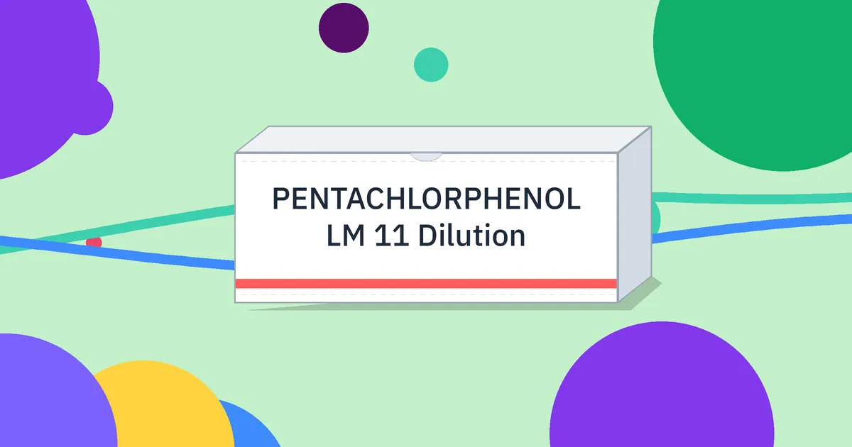 Symbolbild: Packung mit der Aufschrift PENTACHLORPHENOL LM 11 Dilution (PZN 13634143) – Verfügbarkeit und Bezug in Apotheken in Frankfurt am Main