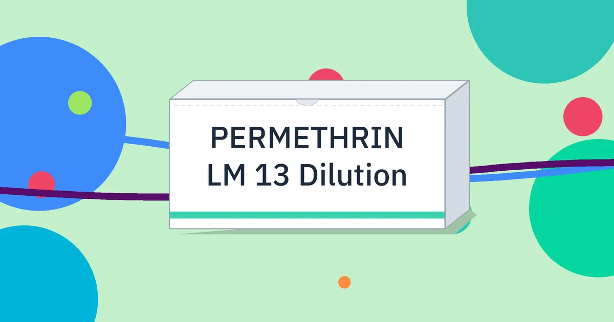 Symbolbild: Packung mit der Aufschrift PERMETHRIN LM 13 Dilution (PZN 13635585) – Verfügbarkeit und Bezug in Apotheken in Frankfurt am Main