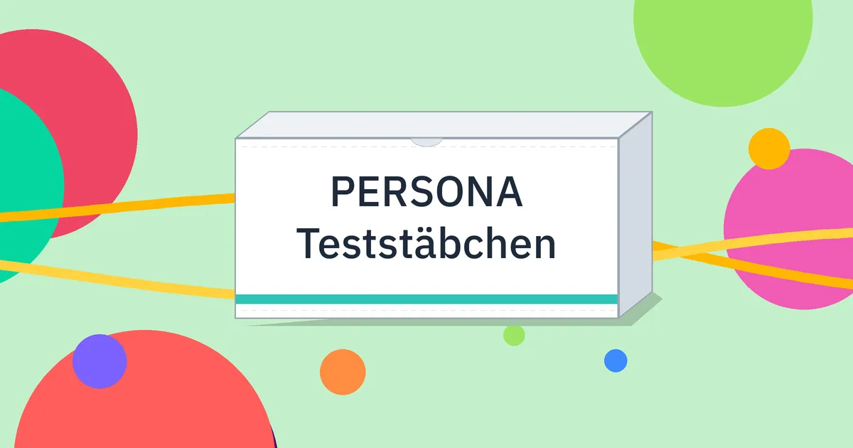 Symbolbild: Packung mit der Aufschrift PERSONA Teststäbchen (PZN 09760161) – Verfügbarkeit und Bezug in Apotheken in Frankfurt am Main