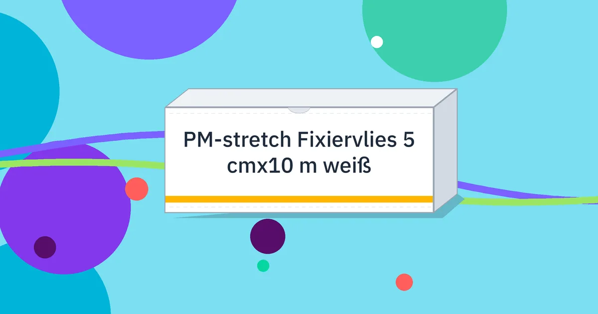 Symbolbild: Packung mit der Aufschrift PM-stretch Fixiervlies 5 cmx10 m weiß (PZN 18844684) – Verfügbarkeit und Bezug in Apotheken in Frankfurt am Main