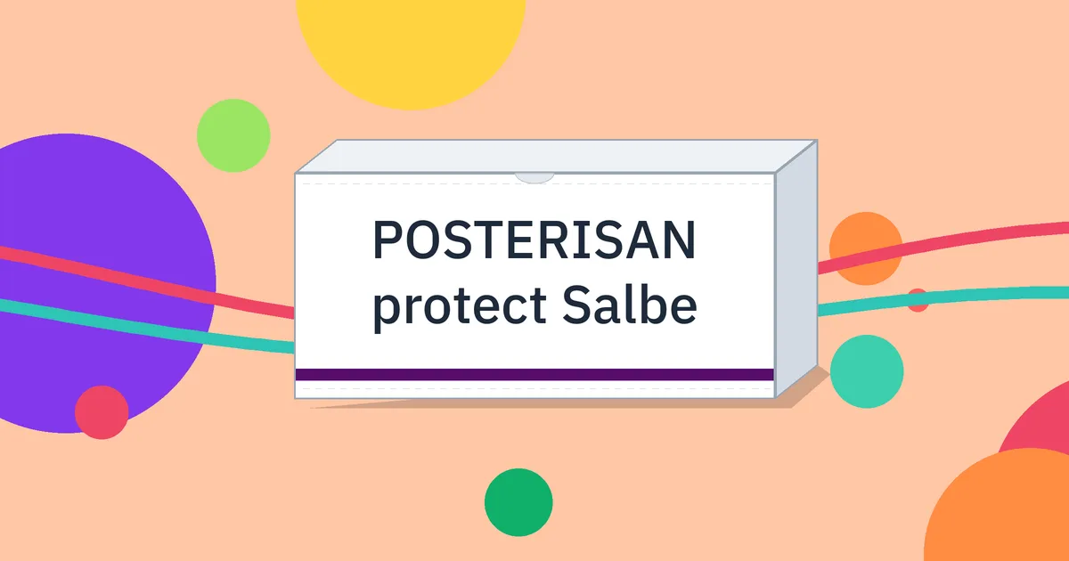 Symbolbild: Packung mit der Aufschrift POSTERISAN protect Salbe (PZN 06493972) – Verfügbarkeit und Bezug in Apotheken in Frankfurt am Main