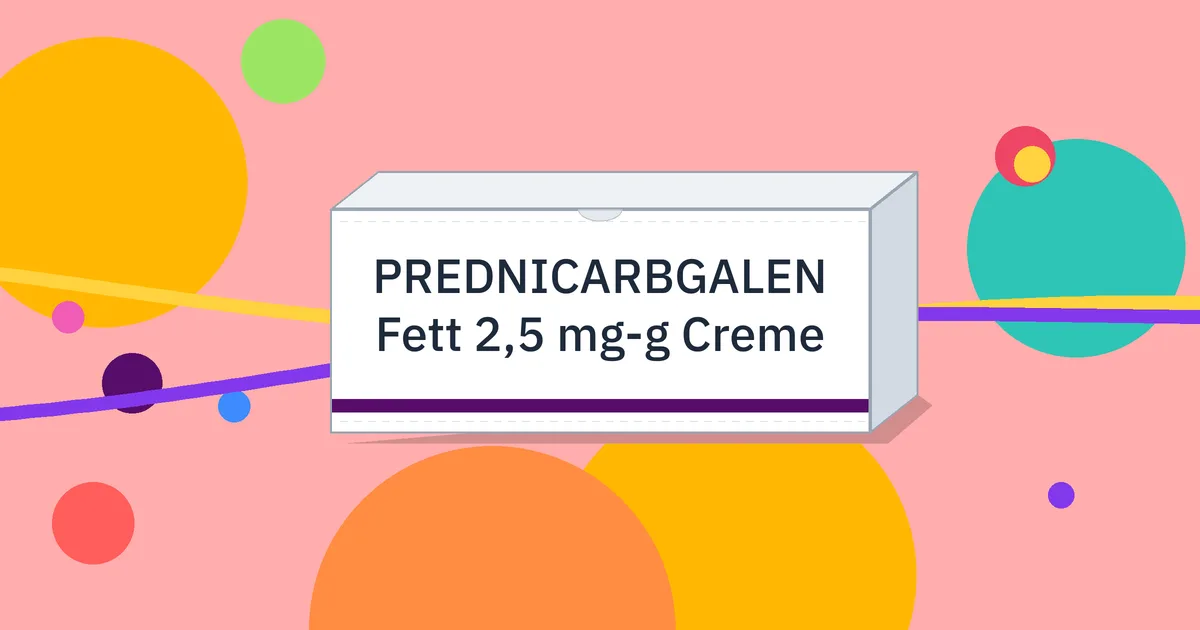 Symbolbild: Packung mit der Aufschrift PREDNICARBGALEN Fett 2,5 mg-g Creme (PZN 15629554) – Verfügbarkeit und Bezug in Apotheken in Frankfurt am Main