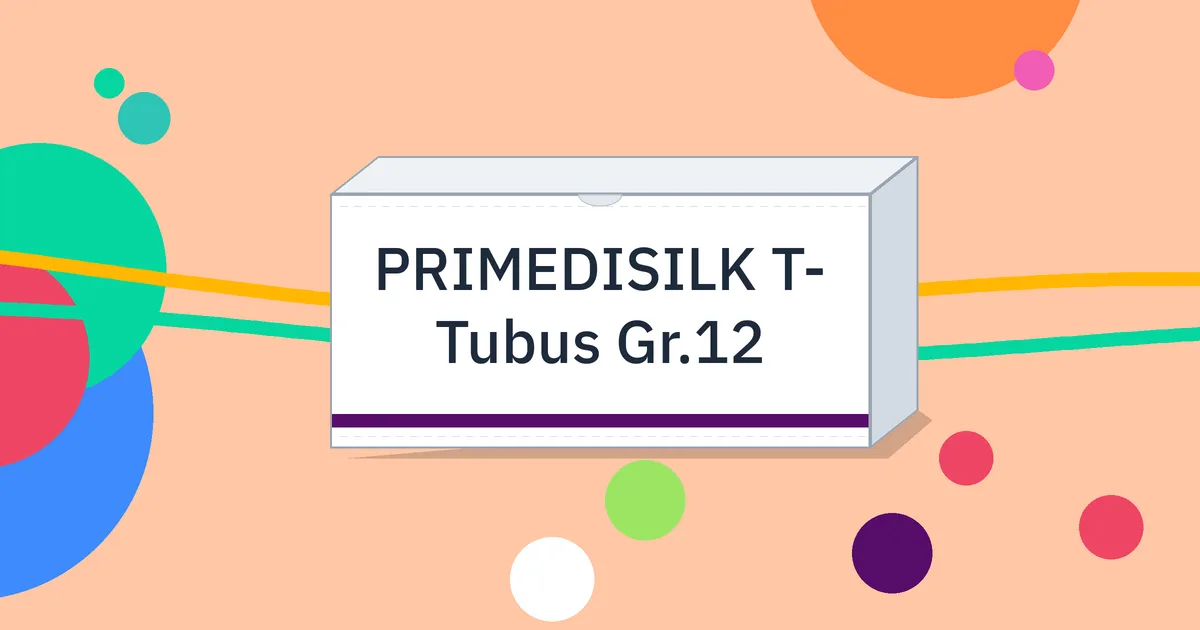 Symbolbild: Packung mit der Aufschrift PRIMEDISILK T-Tubus Gr.12 (PZN 10838796) – Verfügbarkeit und Bezug in Apotheken in Frankfurt am Main