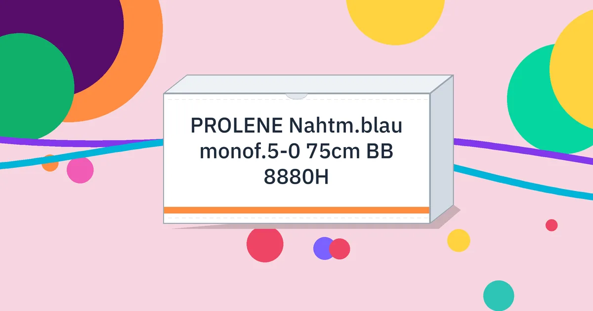 Symbolbild: Packung mit der Aufschrift PROLENE Nahtm.blau monof.5-0 75cm BB 8880H (PZN 16254731) – Verfügbarkeit und Bezug in Apotheken in Frankfurt am Main