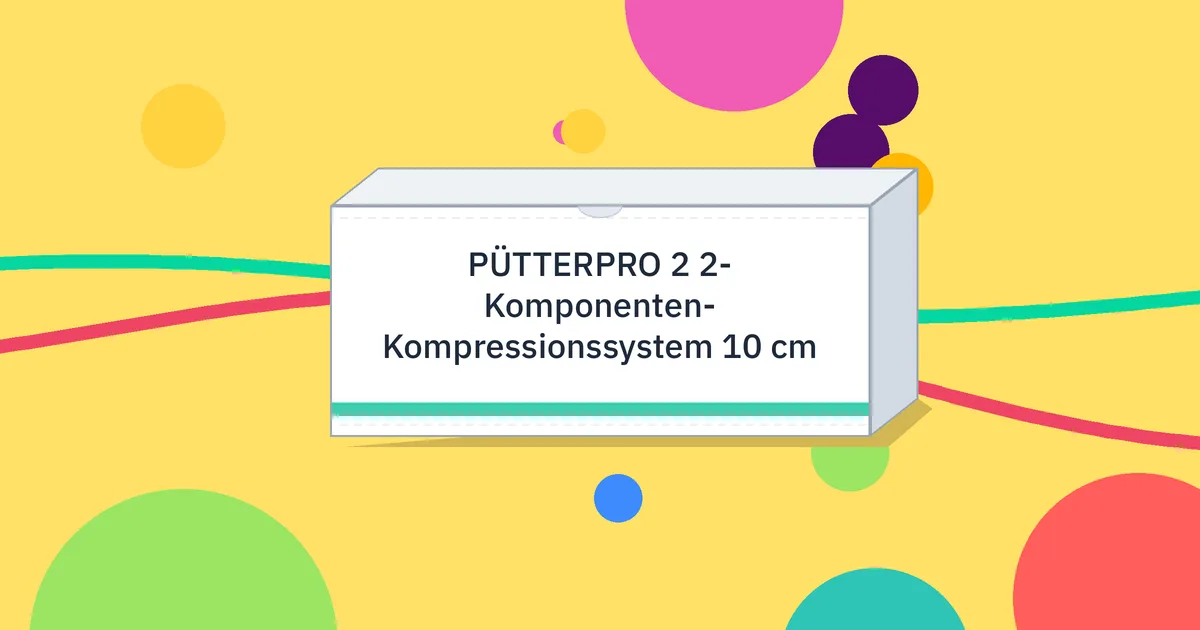 Symbolbild: Packung mit der Aufschrift PÜTTERPRO 2 2-Komponenten-Kompressionssystem 10 cm (PZN 19703508) – Verfügbarkeit und Bezug in Apotheken in Frankfurt am Main