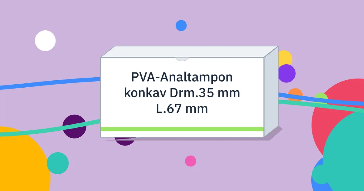 Symbolbild: Packung mit der Aufschrift PVA-Analtampon konkav Drm.35 mm L.67 mm (PZN 12551461) – Verfügbarkeit und Bezug in Apotheken in Frankfurt am Main