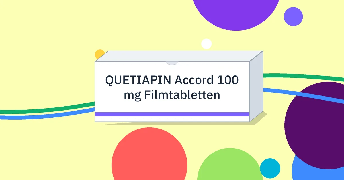 Symbolbild: Packung mit der Aufschrift QUETIAPIN Accord 100 mg Filmtabletten (PZN 13722806) – Verfügbarkeit und Bezug in Apotheken in Frankfurt am Main