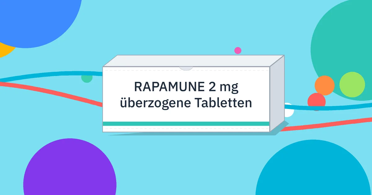 Symbolbild: Packung mit der Aufschrift RAPAMUNE 2 mg überzogene Tabletten (PZN 04522238) – Verfügbarkeit und Bezug in Apotheken in Frankfurt am Main