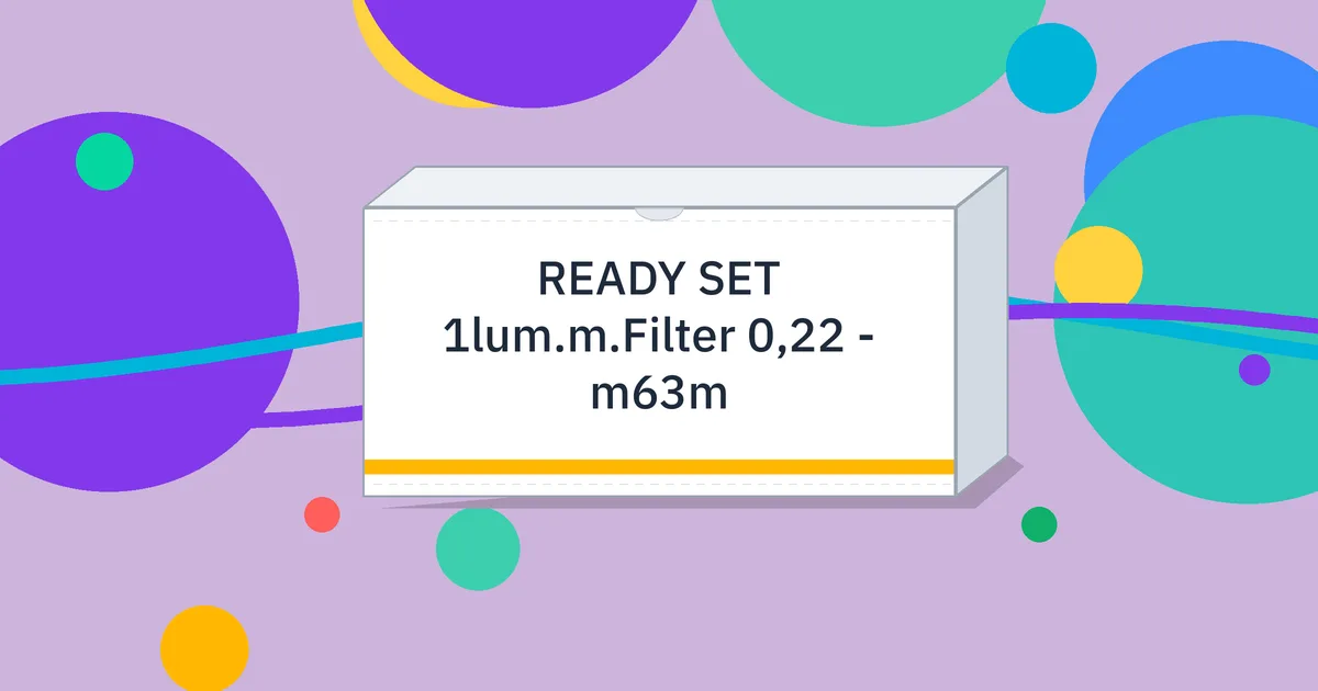 Symbolbild: Packung mit der Aufschrift READY SET 1lum.m.Filter 0,22 -m63m (PZN 13574470) – Verfügbarkeit und Bezug in Apotheken in Frankfurt am Main