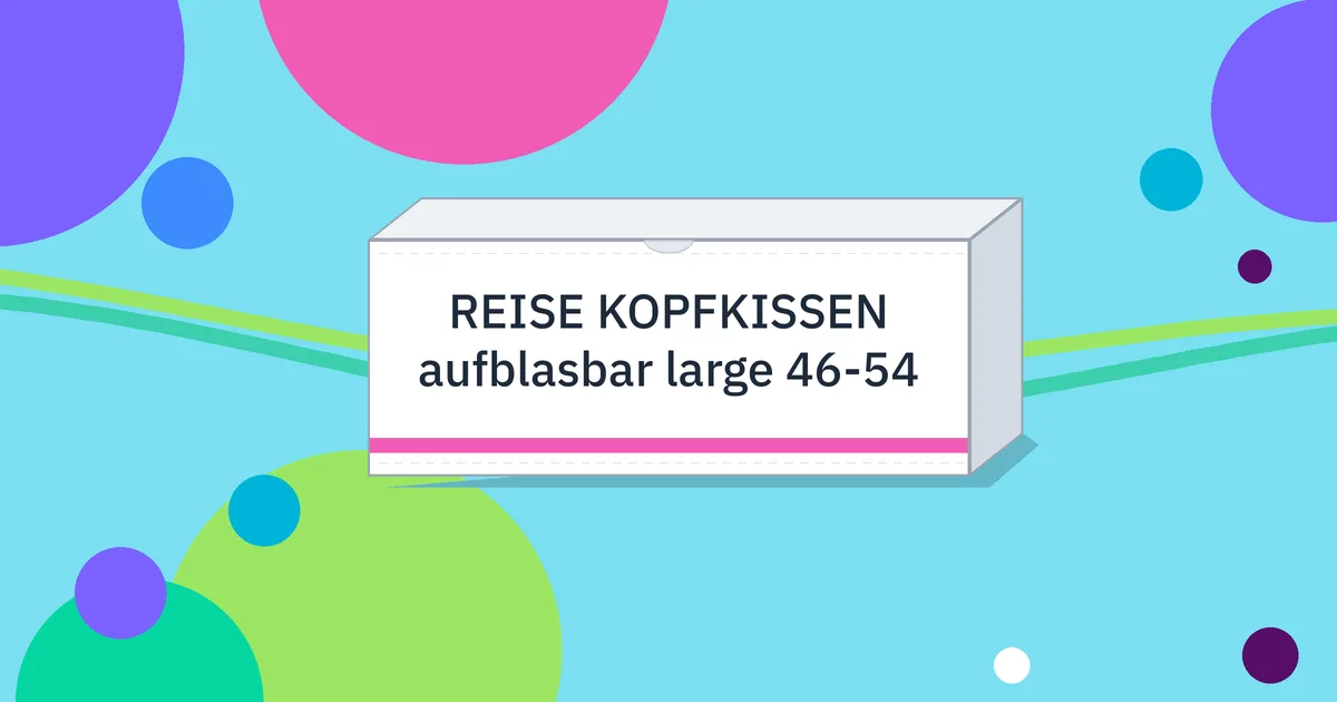 Symbolbild: Packung mit der Aufschrift REISE KOPFKISSEN aufblasbar large 46-54 (PZN 00633372) – Verfügbarkeit und Bezug in Apotheken in Frankfurt am Main