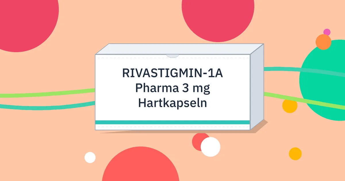 Symbolbild: Packung mit der Aufschrift RIVASTIGMIN-1A Pharma 3 mg Hartkapseln (PZN 09322633) – Verfügbarkeit und Bezug in Apotheken in Frankfurt am Main