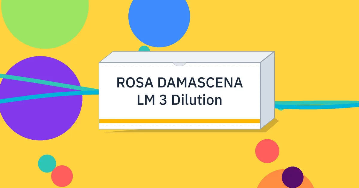 Symbolbild: Packung mit der Aufschrift ROSA DAMASCENA LM 3 Dilution (PZN 13056166) – Verfügbarkeit und Bezug in Apotheken in Frankfurt am Main