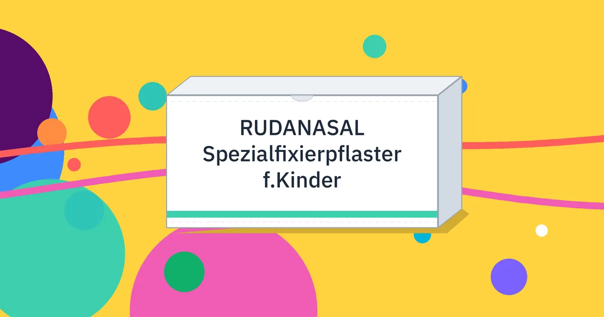 Symbolbild: Packung mit der Aufschrift RUDANASAL Spezialfixierpflaster f.Kinder (PZN 07571556) – Verfügbarkeit und Bezug in Apotheken in Frankfurt am Main