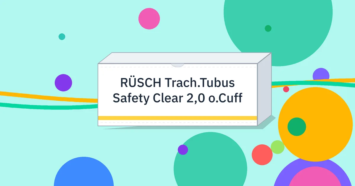 Symbolbild: Packung mit der Aufschrift RÜSCH Trach.Tubus Safety Clear 2,0 o.Cuff (PZN 09899812) – Verfügbarkeit und Bezug in Apotheken in Frankfurt am Main