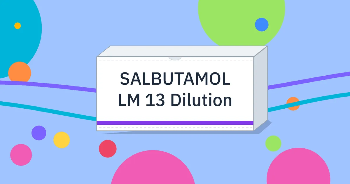 Symbolbild: Packung mit der Aufschrift SALBUTAMOL LM 13 Dilution (PZN 13177183) – Verfügbarkeit und Bezug in Apotheken in Frankfurt am Main
