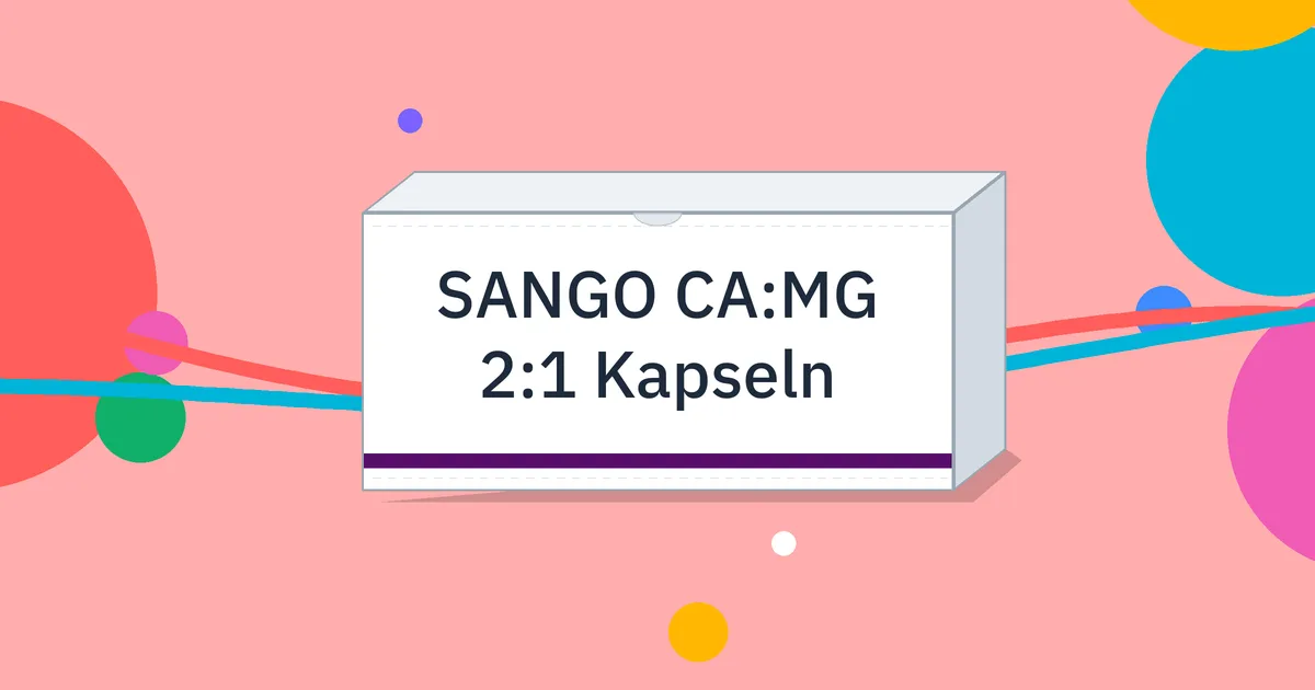 Symbolbild: Packung mit der Aufschrift SANGO CA:MG 2:1 Kapseln (PZN 15738013) – Verfügbarkeit und Bezug in Apotheken in Frankfurt am Main
