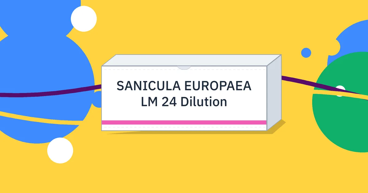 Symbolbild: Packung mit der Aufschrift SANICULA EUROPAEA LM 24 Dilution (PZN 13182333) – Verfügbarkeit und Bezug in Apotheken in Frankfurt am Main