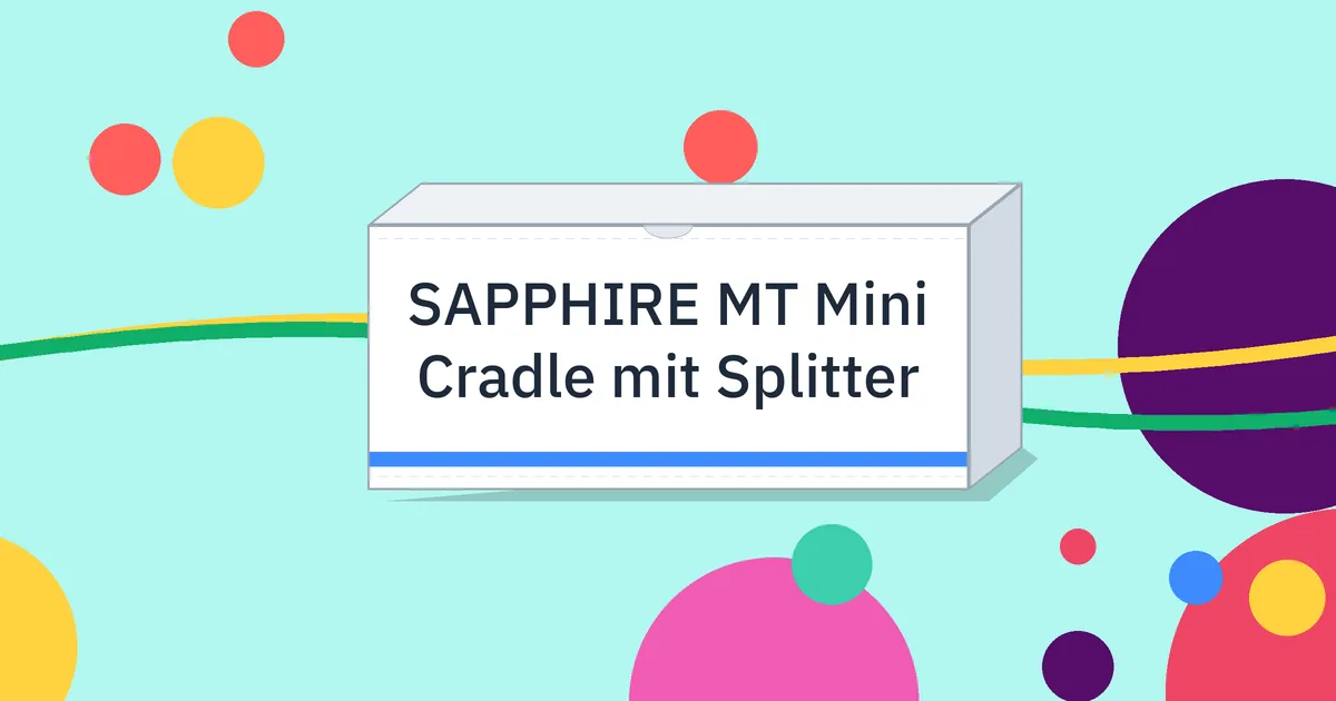 Symbolbild: Packung mit der Aufschrift SAPPHIRE MT Mini Cradle mit Splitter (PZN 19990270) – Verfügbarkeit und Bezug in Apotheken in Frankfurt am Main