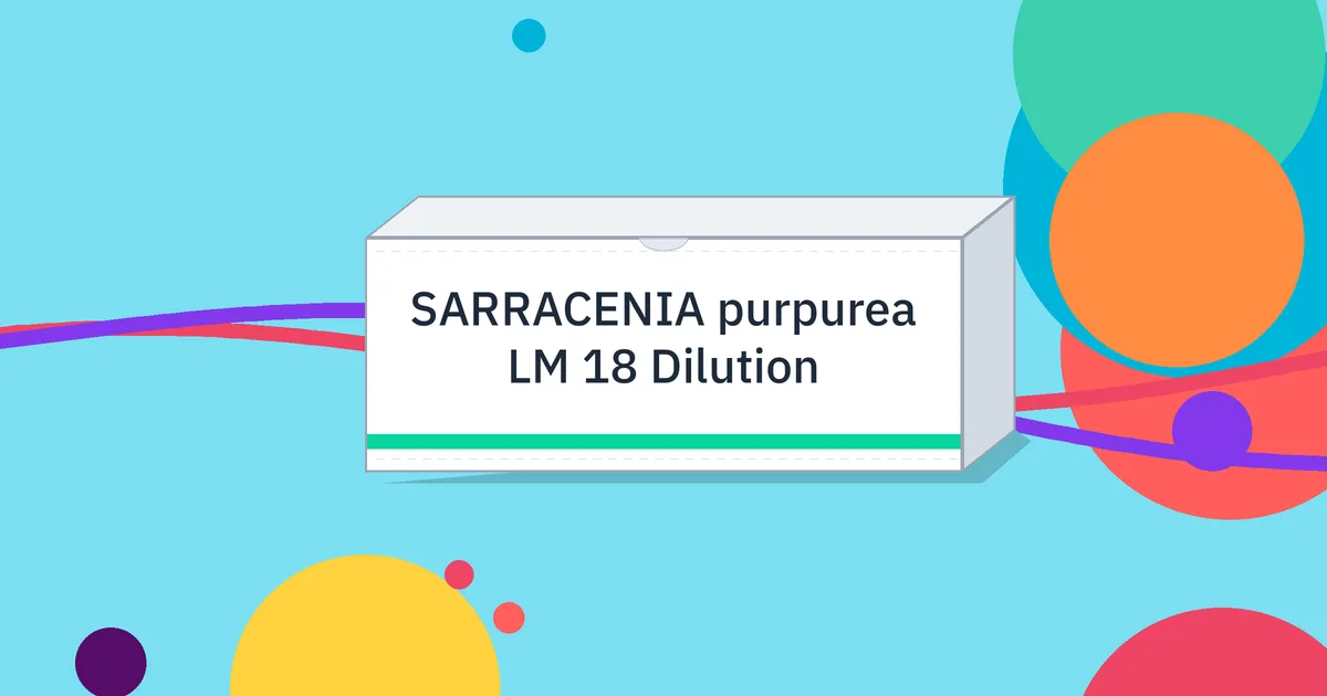 Symbolbild: Packung mit der Aufschrift SARRACENIA purpurea LM 18 Dilution (PZN 13182712) – Verfügbarkeit und Bezug in Apotheken in Frankfurt am Main