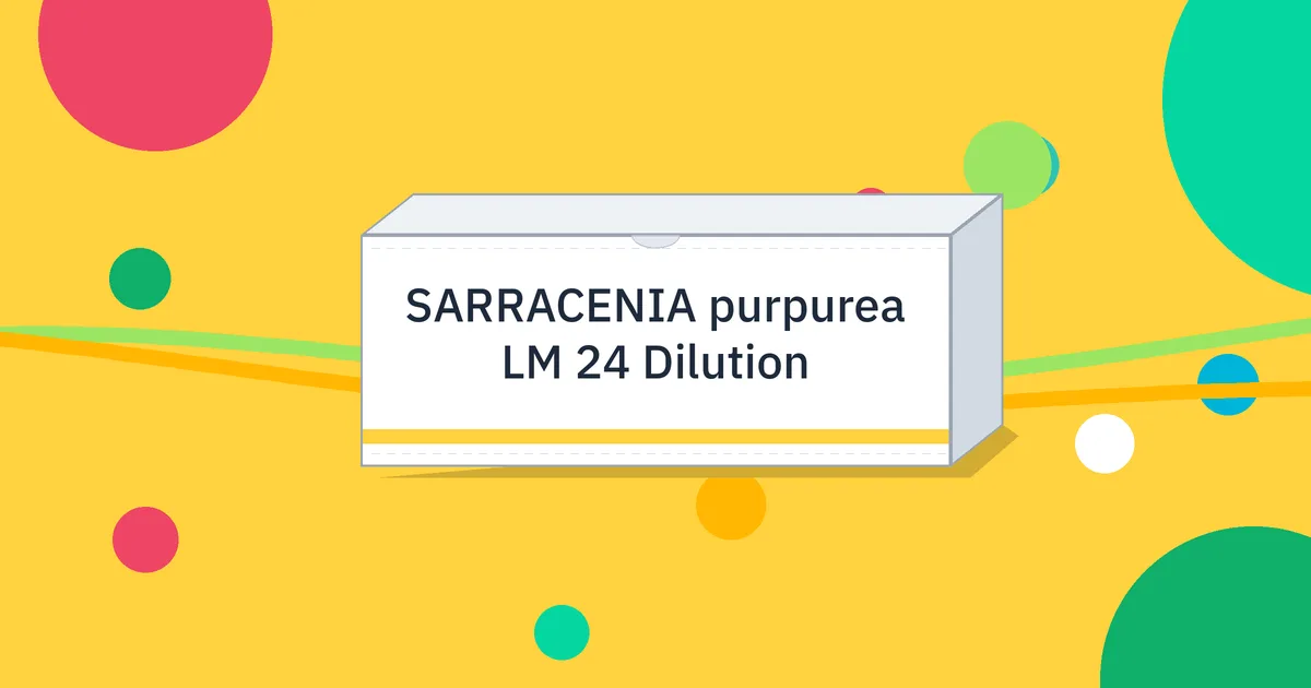 Symbolbild: Packung mit der Aufschrift SARRACENIA purpurea LM 24 Dilution (PZN 13182770) – Verfügbarkeit und Bezug in Apotheken in Frankfurt am Main