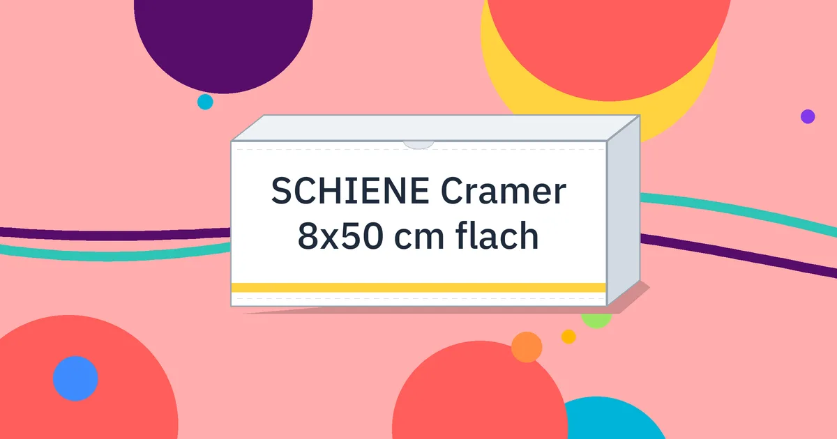 Symbolbild: Packung mit der Aufschrift SCHIENE Cramer 8x50 cm flach (PZN 01968353) – Verfügbarkeit und Bezug in Apotheken in Frankfurt am Main