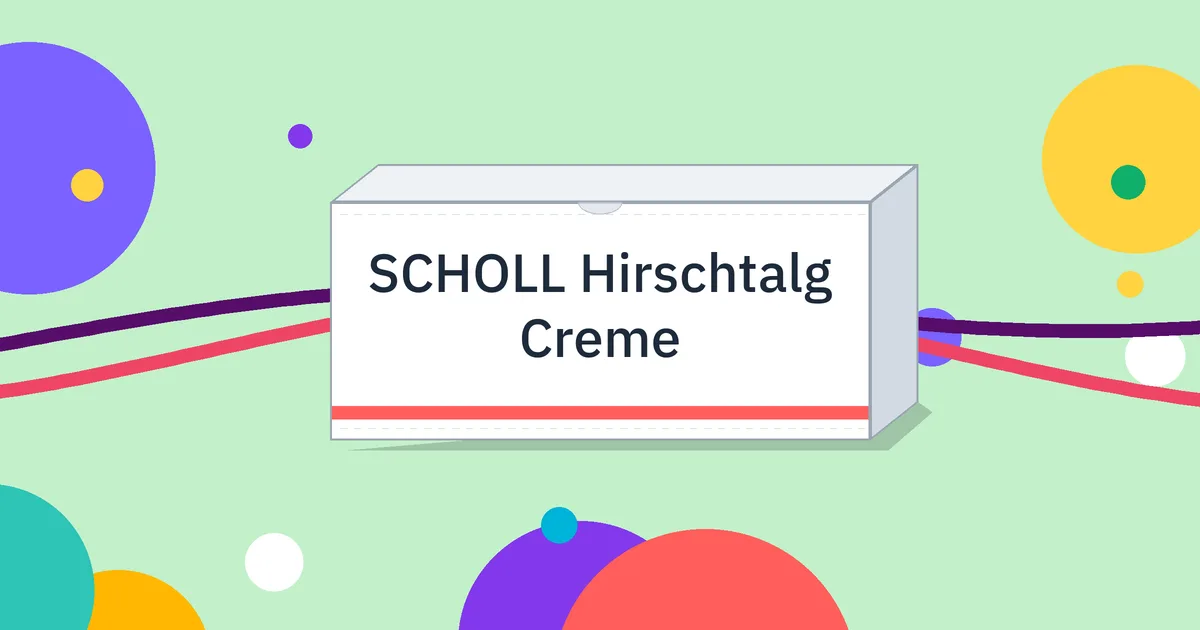 Symbolbild: Packung mit der Aufschrift SCHOLL Hirschtalg Creme (PZN 18296886) – Verfügbarkeit und Bezug in Apotheken in Frankfurt am Main