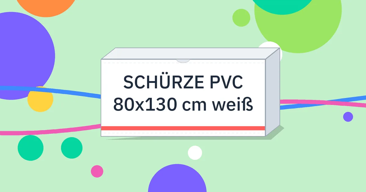 Symbolbild: Packung mit der Aufschrift SCHÜRZE PVC 80x130 cm weiß (PZN 10075855) – Verfügbarkeit und Bezug in Apotheken in Frankfurt am Main