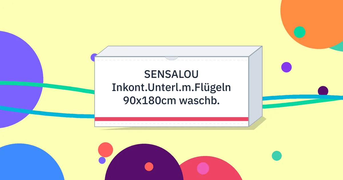 Symbolbild: Packung mit der Aufschrift SENSALOU Inkont.Unterl.m.Flügeln 90x180cm waschb. (PZN 20770119) – Verfügbarkeit und Bezug in Apotheken in Frankfurt am Main