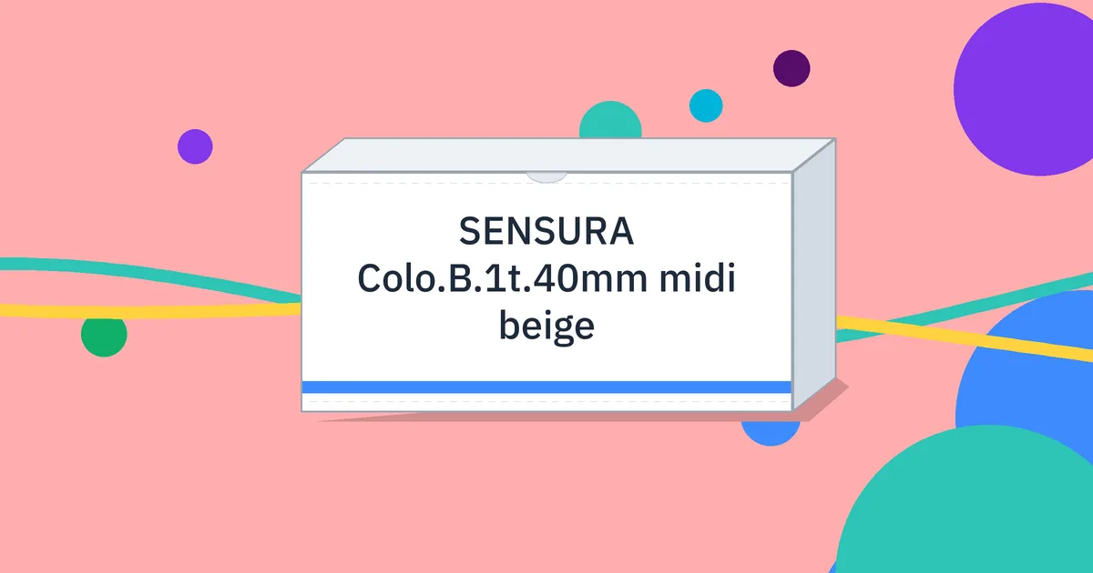 Symbolbild: Packung mit der Aufschrift SENSURA Colo.B.1t.40mm midi beige (PZN 03007310) – Verfügbarkeit und Bezug in Apotheken in Frankfurt am Main