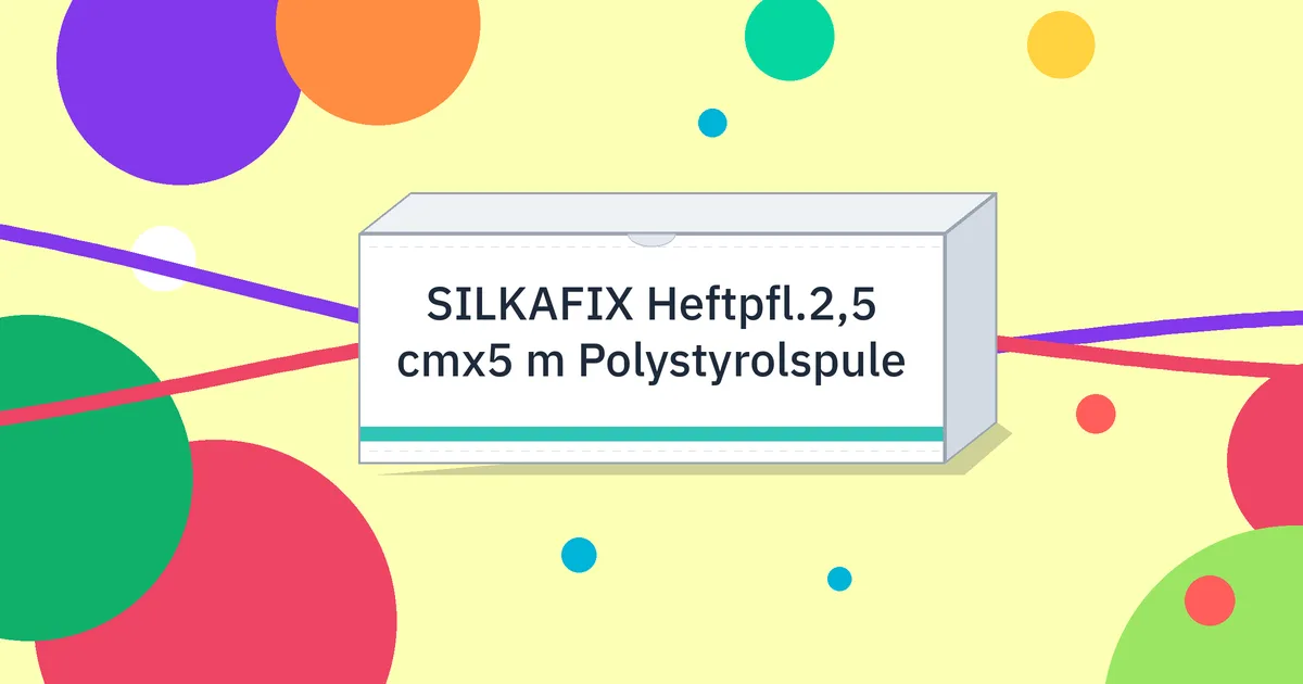 Symbolbild: Packung mit der Aufschrift SILKAFIX Heftpfl.2,5 cmx5 m Polystyrolspule (PZN 00876347) – Verfügbarkeit und Bezug in Apotheken in Frankfurt am Main