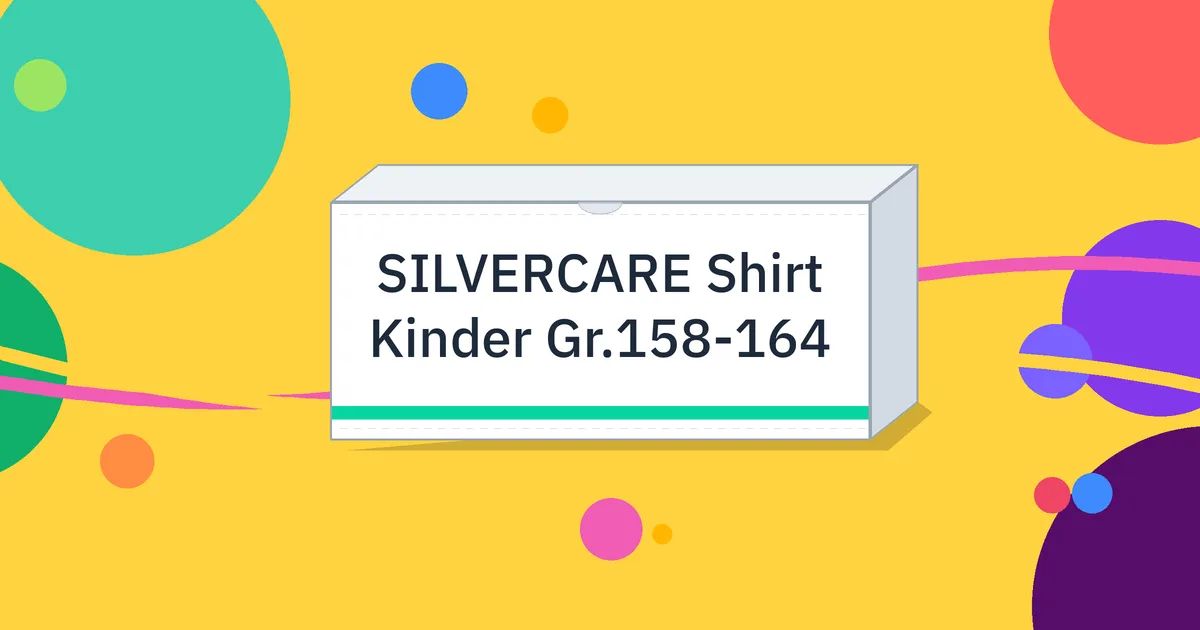 Symbolbild: Packung mit der Aufschrift SILVERCARE Shirt Kinder Gr.158-164 (PZN 09270729) – Verfügbarkeit und Bezug in Apotheken in Frankfurt am Main