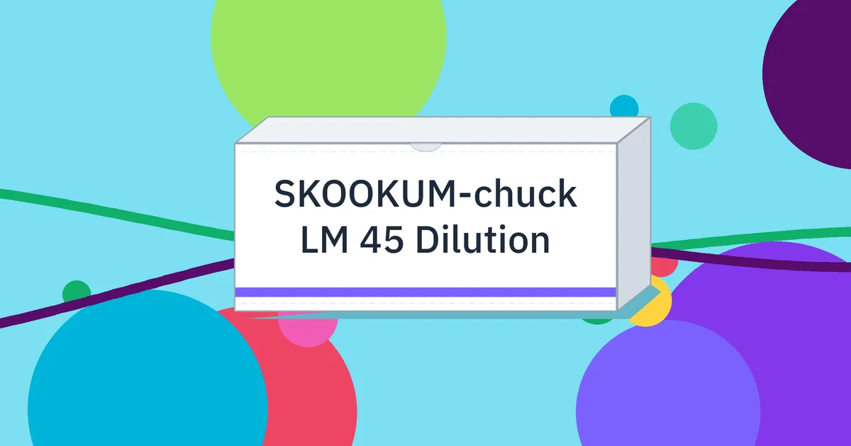 Symbolbild: Packung mit der Aufschrift SKOOKUM-chuck LM 45 Dilution (PZN 13191792) – Verfügbarkeit und Bezug in Apotheken in Frankfurt am Main