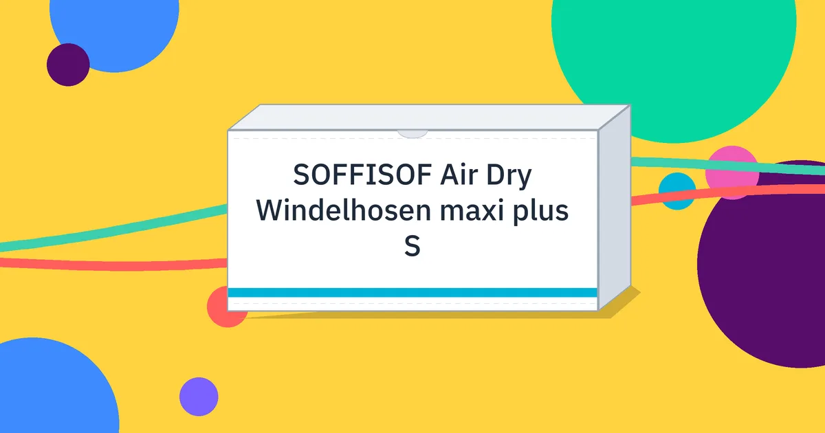 Symbolbild: Packung mit der Aufschrift SOFFISOF Air Dry Windelhosen maxi plus S (PZN 12566439) – Verfügbarkeit und Bezug in Apotheken in Frankfurt am Main