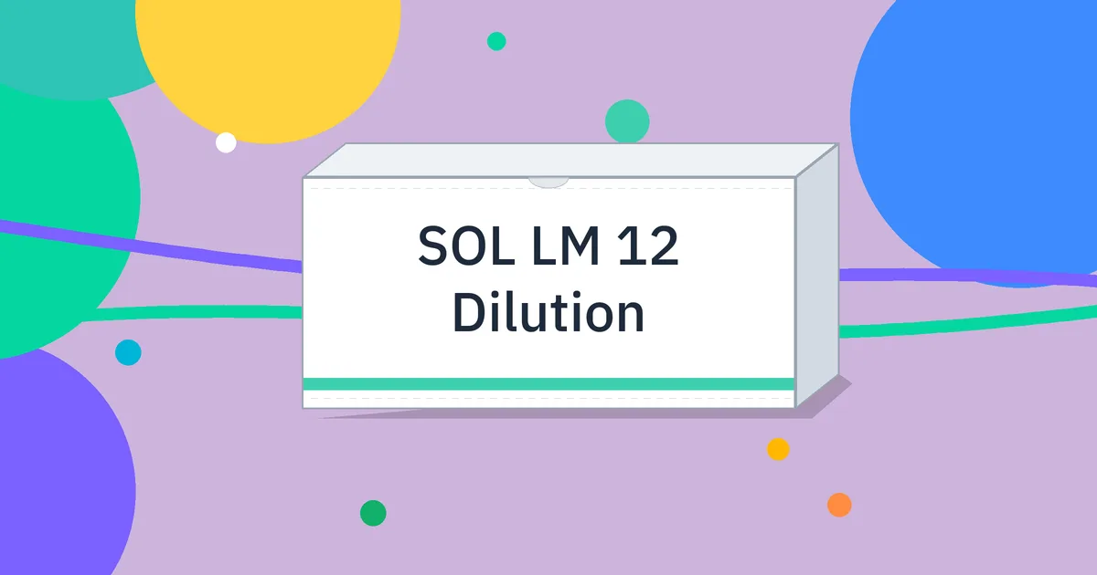 Symbolbild: Packung mit der Aufschrift SOL LM 12 Dilution (PZN 09650521) – Verfügbarkeit und Bezug in Apotheken in Frankfurt am Main