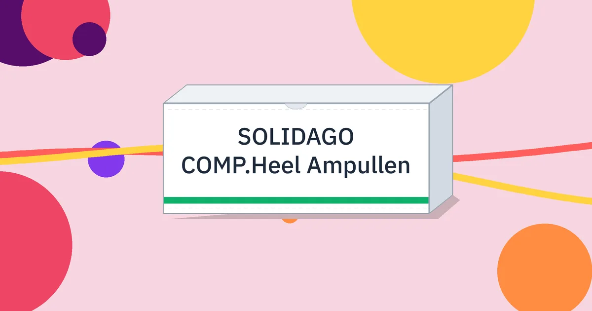 Symbolbild: Packung mit der Aufschrift SOLIDAGO COMP.Heel Ampullen (PZN 04404390) – Verfügbarkeit und Bezug in Apotheken in Frankfurt am Main
