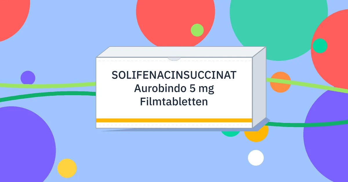 Symbolbild: Packung mit der Aufschrift SOLIFENACINSUCCINAT Aurobindo 5 mg Filmtabletten (PZN 13786025) – Verfügbarkeit und Bezug in Apotheken in Frankfurt am Main