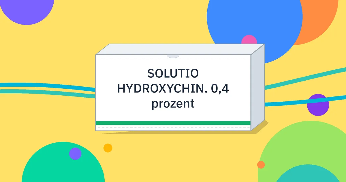 Symbolbild: Packung mit der Aufschrift SOLUTIO HYDROXYCHIN. 0,4 prozent (PZN 04323800) – Verfügbarkeit und Bezug in Apotheken in Frankfurt am Main