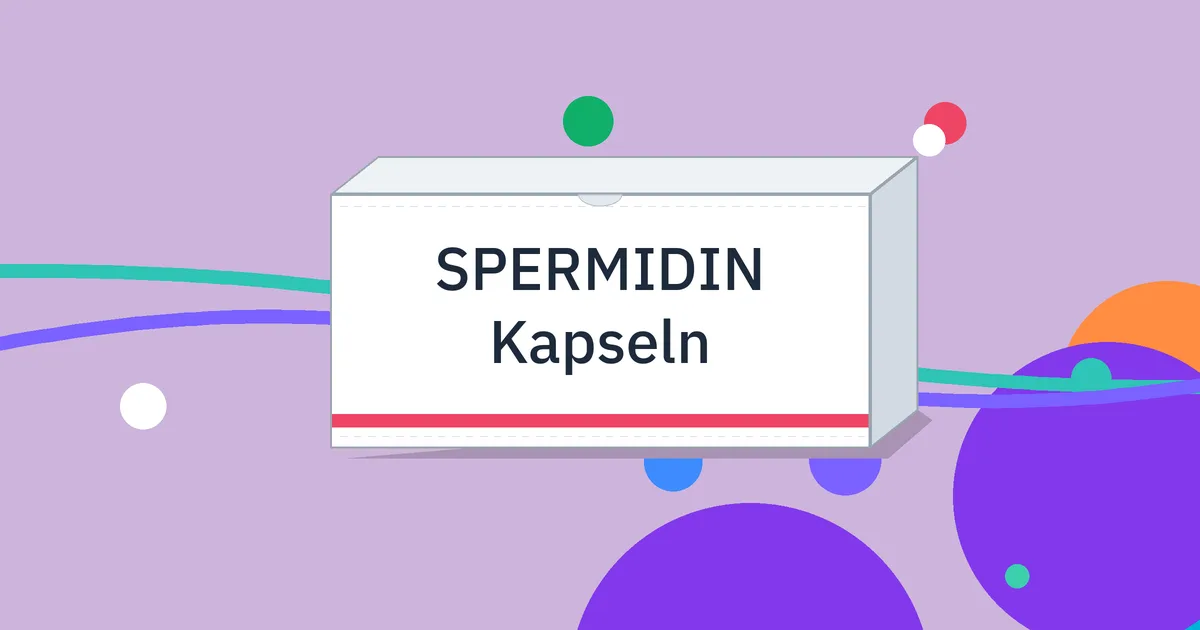 Symbolbild: Packung mit der Aufschrift SPERMIDIN Kapseln (PZN 17179032) – Verfügbarkeit und Bezug in Apotheken in Frankfurt am Main