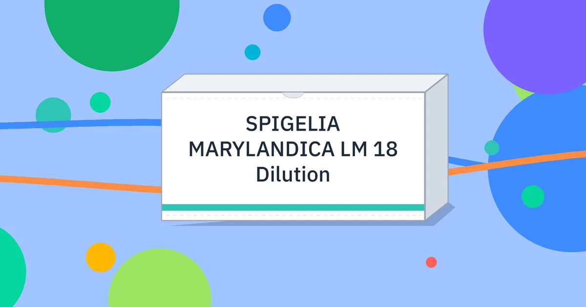 Symbolbild: Packung mit der Aufschrift SPIGELIA MARYLANDICA LM 18 Dilution (PZN 13195666) – Verfügbarkeit und Bezug in Apotheken in Frankfurt am Main