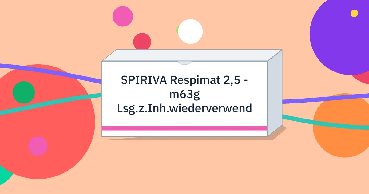 Symbolbild: Packung mit der Aufschrift SPIRIVA Respimat 2,5 -m63g Lsg.z.Inh.wiederverwend (PZN 15881590) – Verfügbarkeit und Bezug in Apotheken in Frankfurt am Main