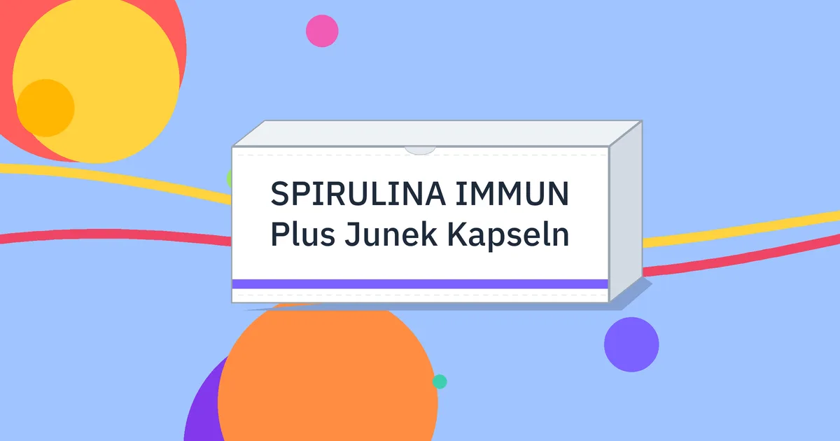 Symbolbild: Packung mit der Aufschrift SPIRULINA IMMUN Plus Junek Kapseln (PZN 20857464) – Verfügbarkeit und Bezug in Apotheken in Frankfurt am Main
