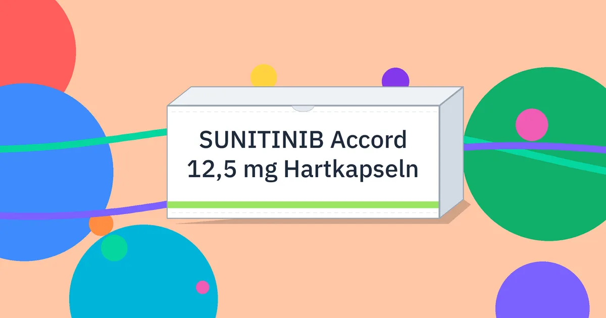 Symbolbild: Packung mit der Aufschrift SUNITINIB Accord 12,5 mg Hartkapseln (PZN 17289890) – Verfügbarkeit und Bezug in Apotheken in Frankfurt am Main