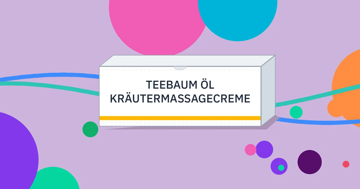 Symbolbild: Packung mit der Aufschrift TEEBAUM ÖL KRÄUTERMASSAGECREME (PZN 08534445) – Verfügbarkeit und Bezug in Apotheken in Frankfurt am Main